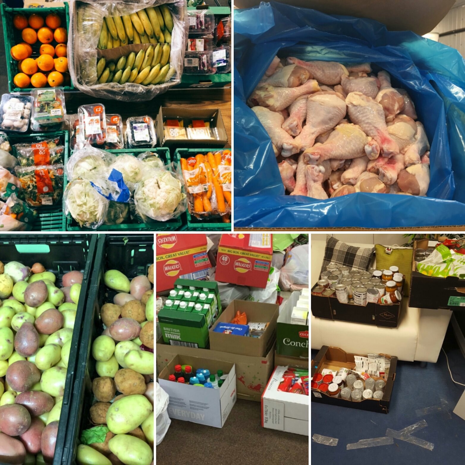 Foodbank support: organising donations and premises clean up | Neighbourly